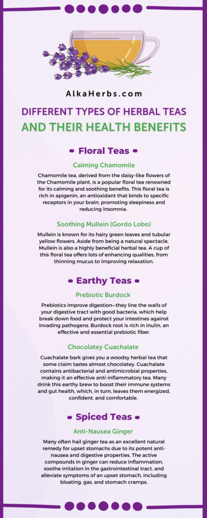 Different Types of Herbal Teas and Their Health Benefits